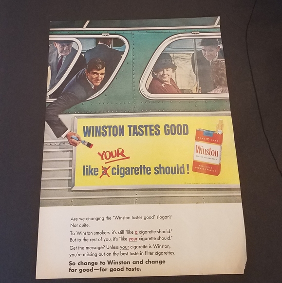 Vintage | Other | 96s Winston Cigarette Ad | Poshmark